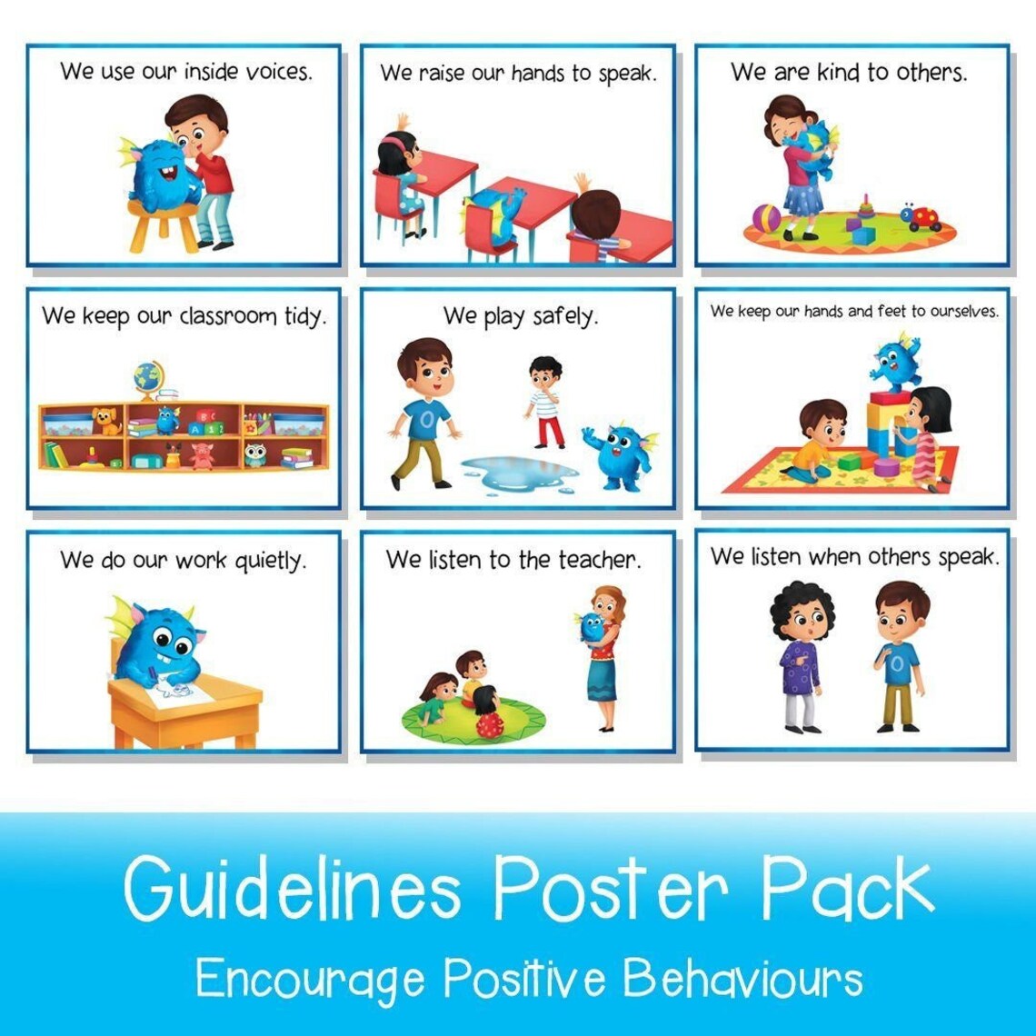 Classroom Rules / Classroom Guidelines Posters Pack for - Etsy