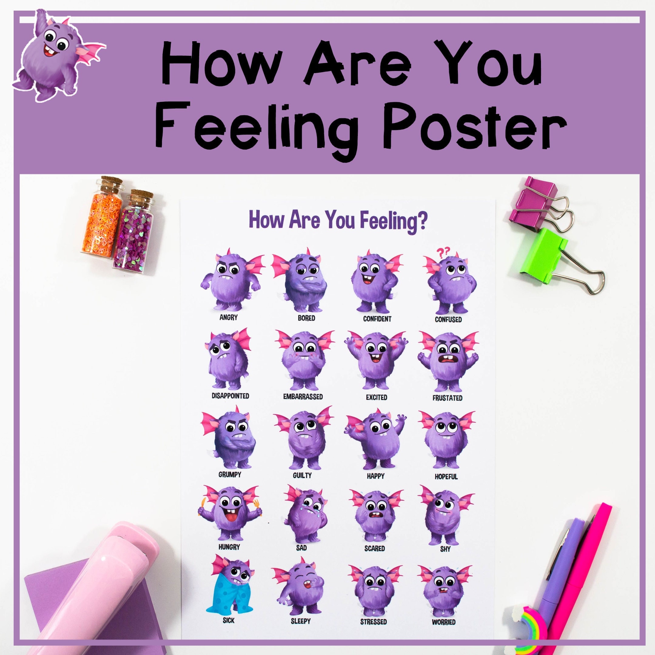 How Are You Feeling Poster Recognise Emotions Check in - Etsy