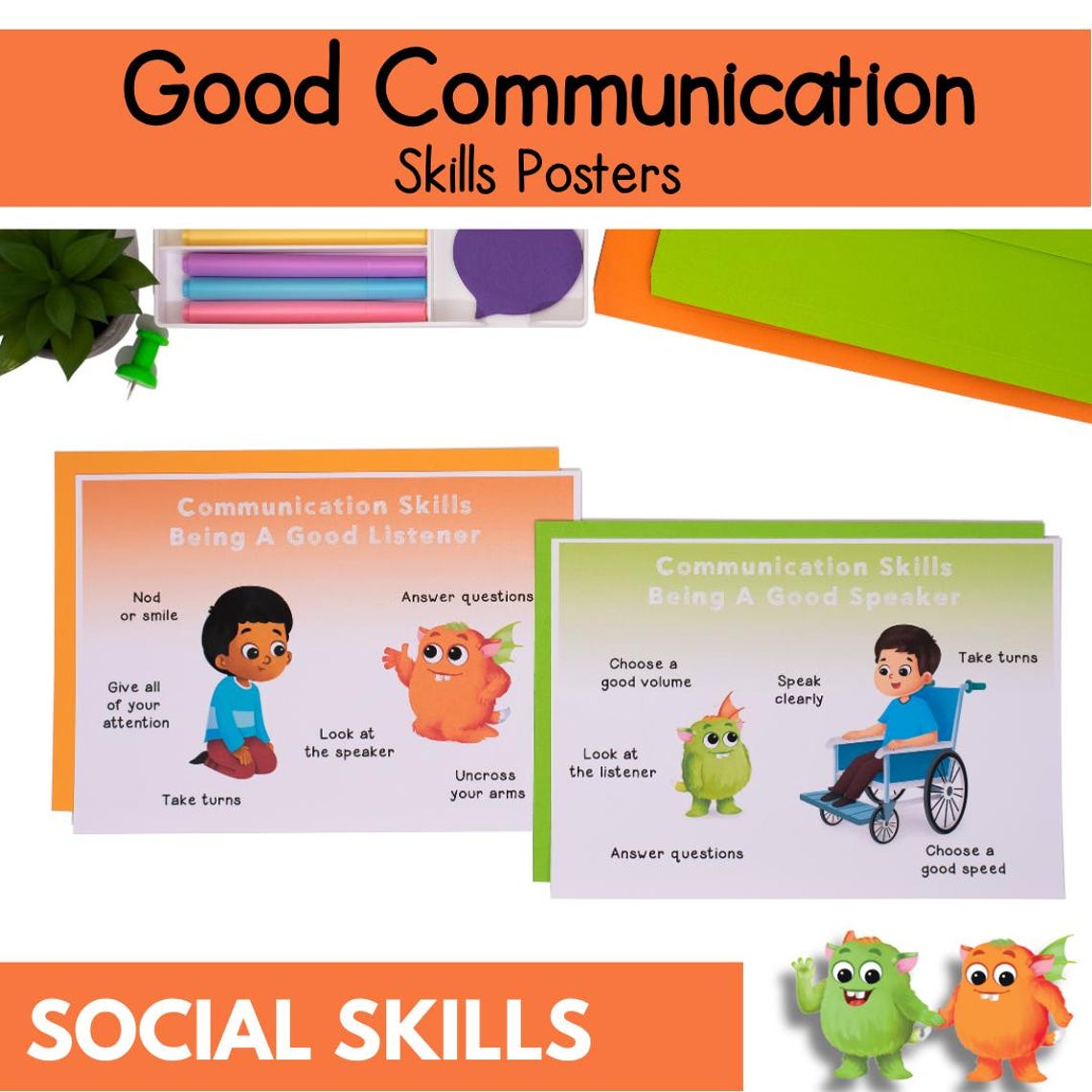 Good Communication Skills Posters - Classroom Printable - Etsy