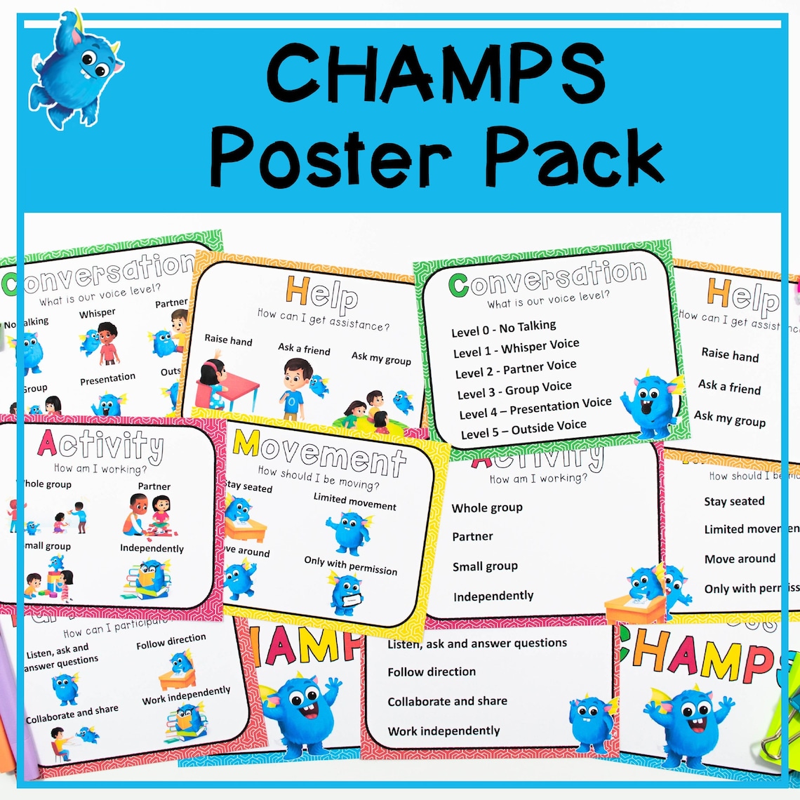 CHAMPS Posters for the Classroom - Upper & Lower Primary - PDF and ...