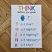 THINK Poster - Etsy