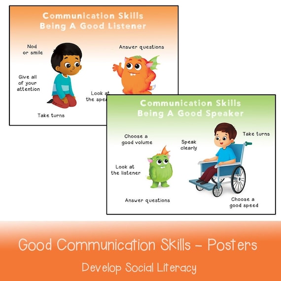 Good Communication Skills Posters Classroom Printable - Etsy