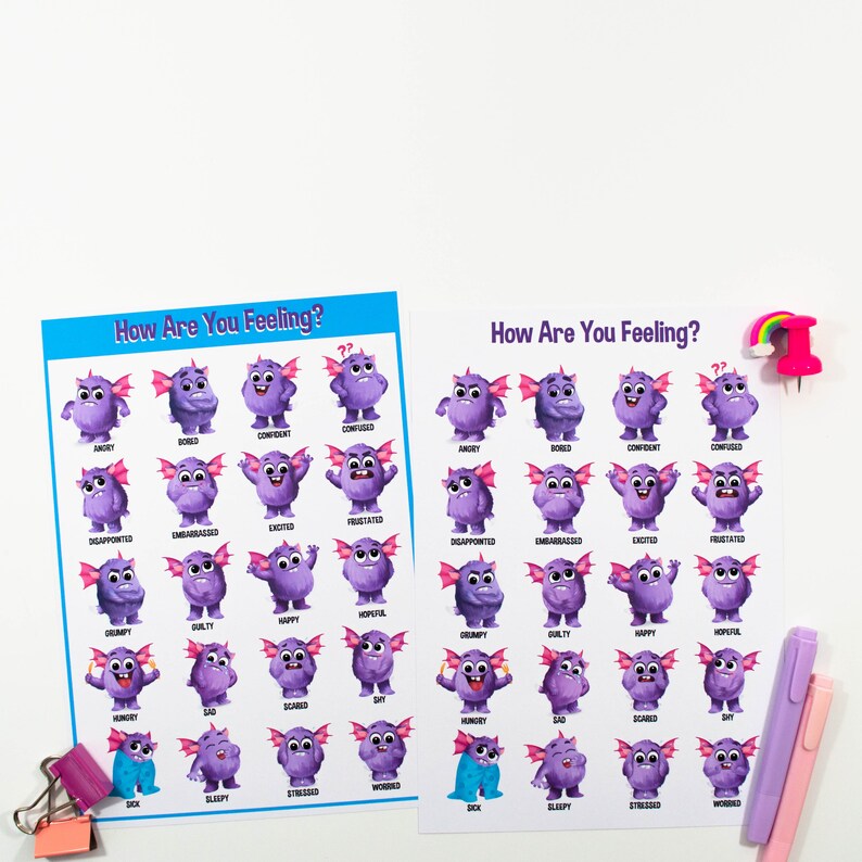 How Are You Feeling? Poster - Recognise Emotions Check in Chart With ...