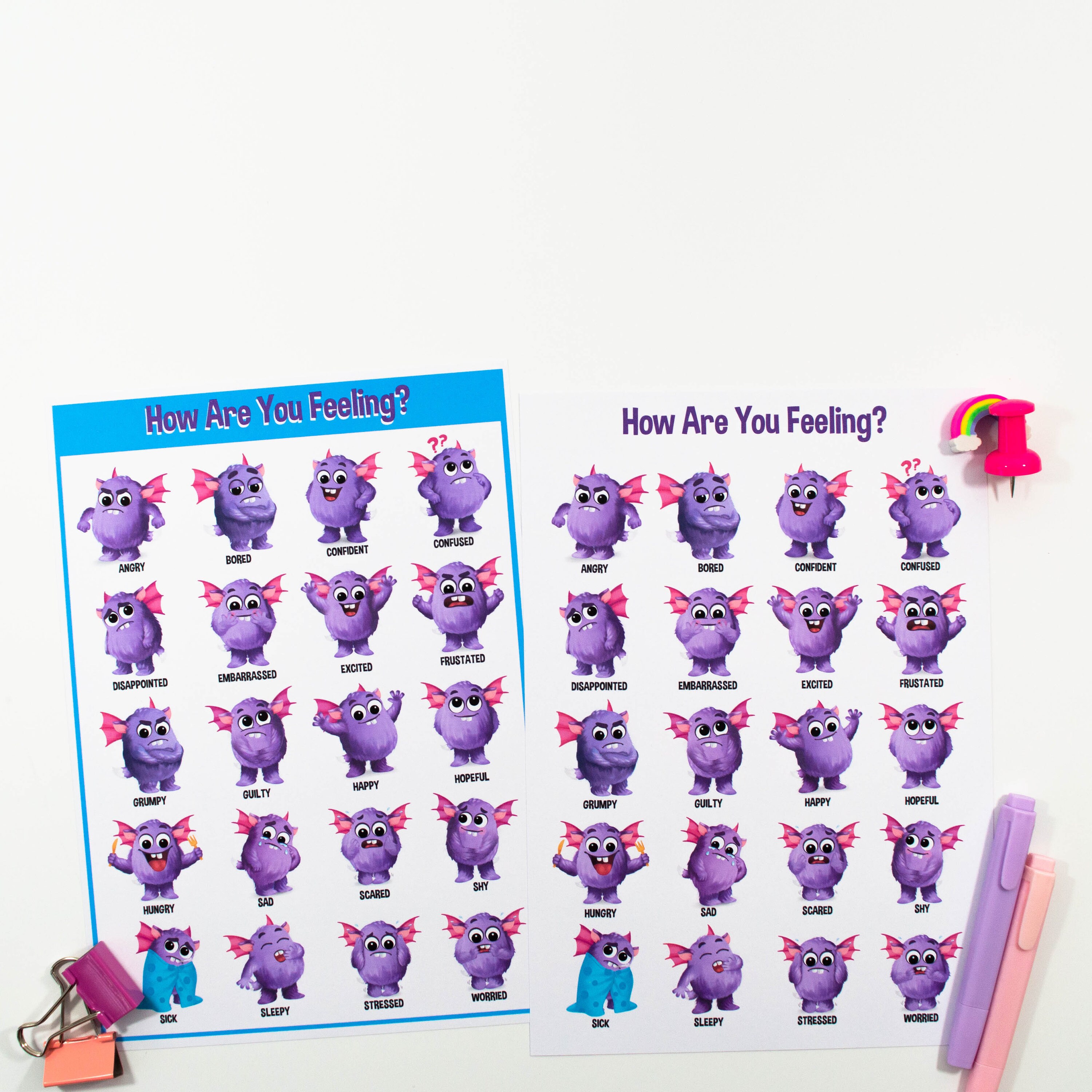 How Are You Feeling? Poster - Recognise Emotions Check in Chart With ...