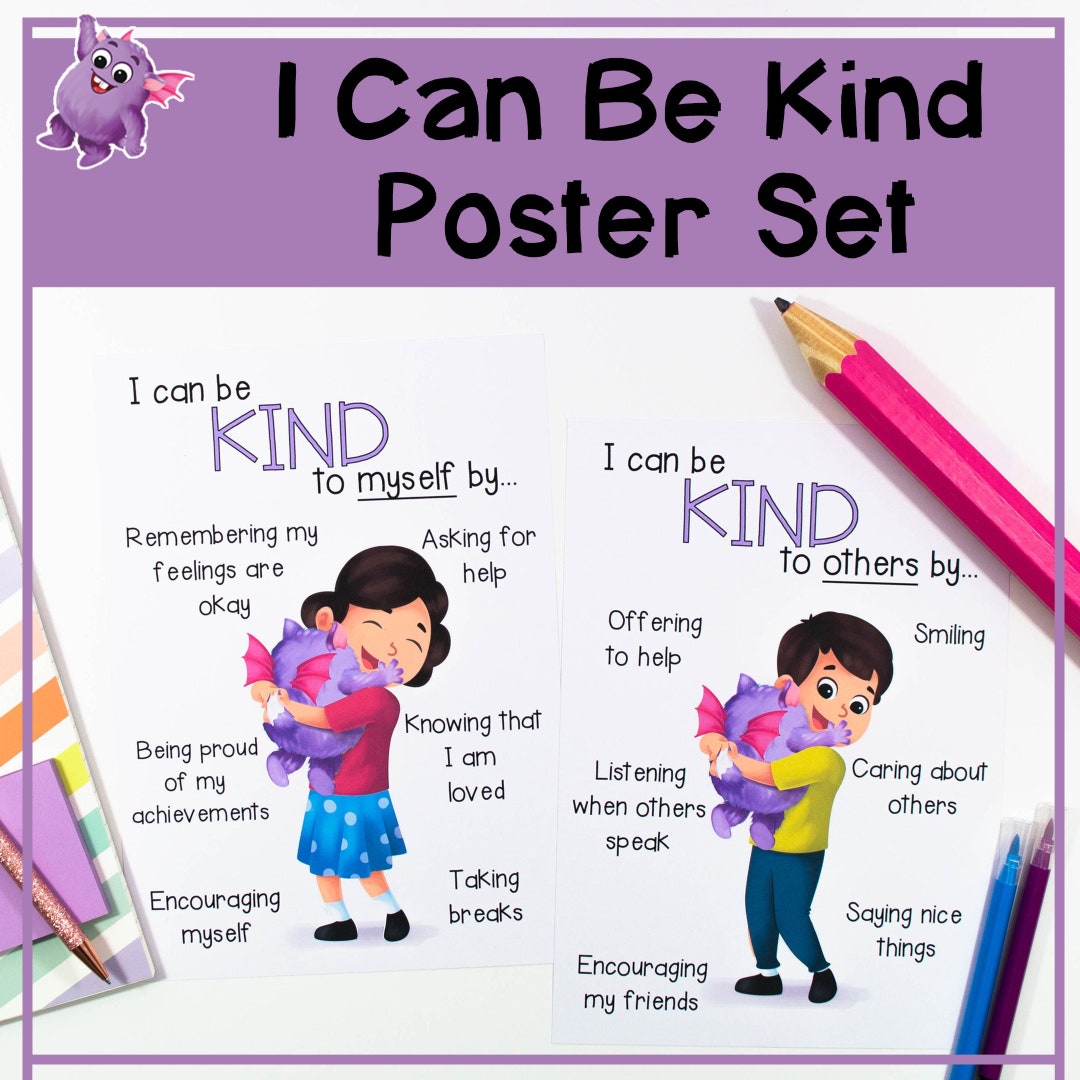 I Can Be Kind to Myself & Others - Kindness Posters - Etsy