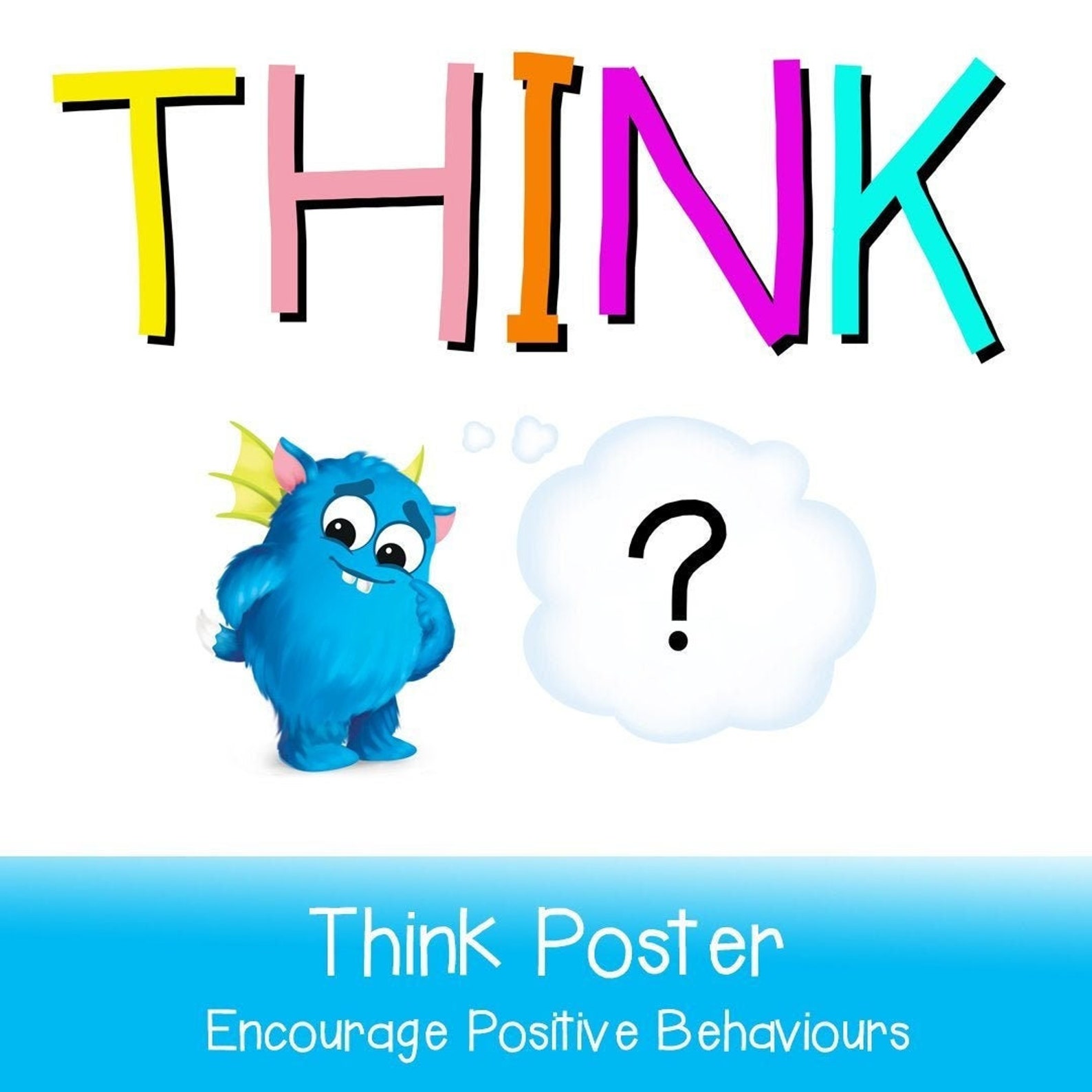 THINK Poster - Etsy