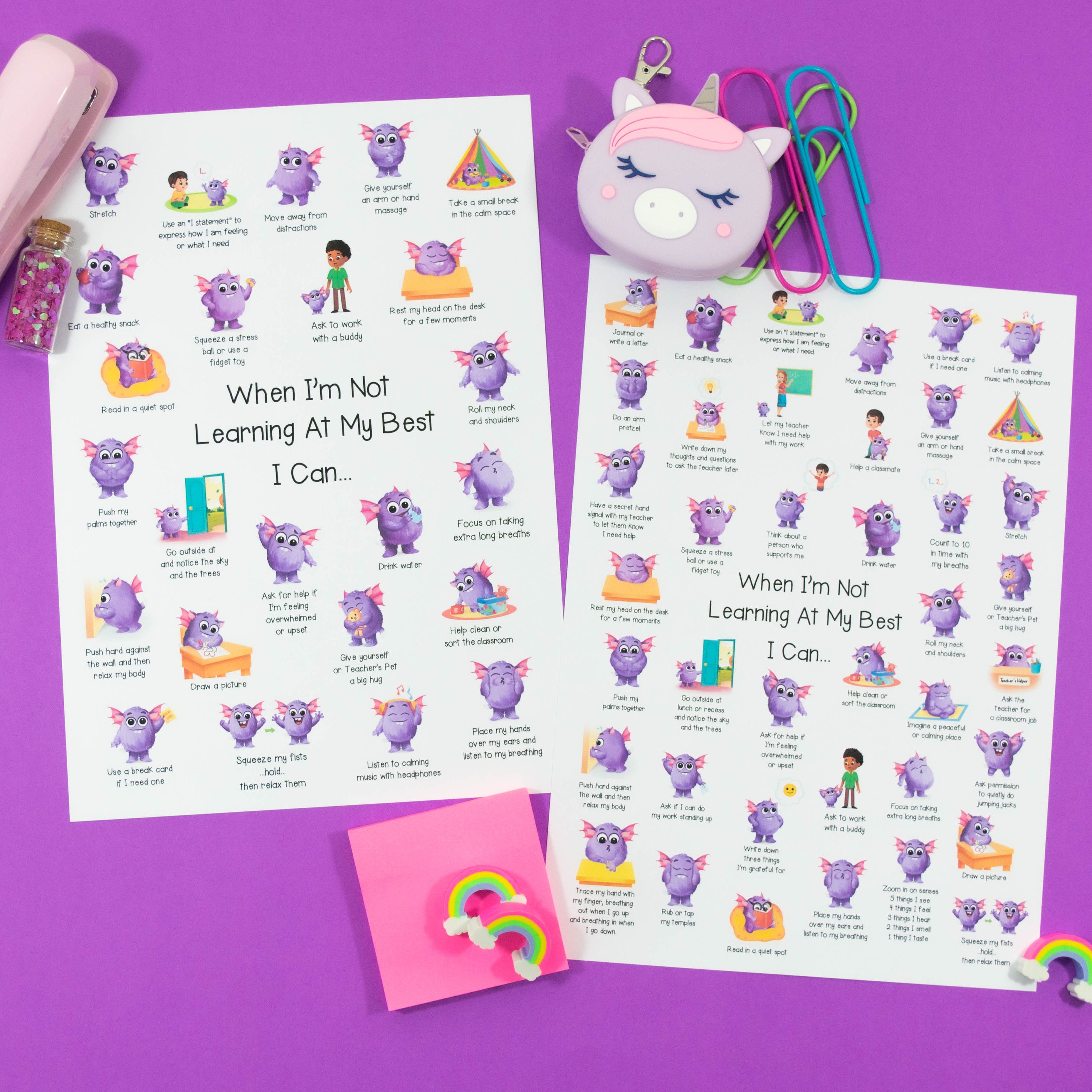 Calming Posters Kids, Calming Strategies for Kids, Calming Strategies ...