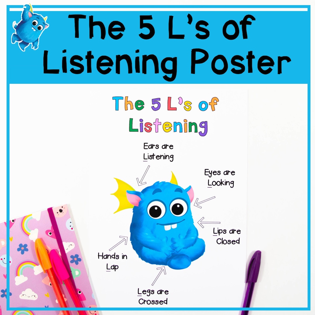 The 5 L's of Listening and Learning a Printable Poster for the Five L's ...