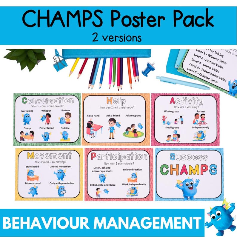 CHAMPS Posters for the Classroom - Upper & Lower Primary - PDF and ...