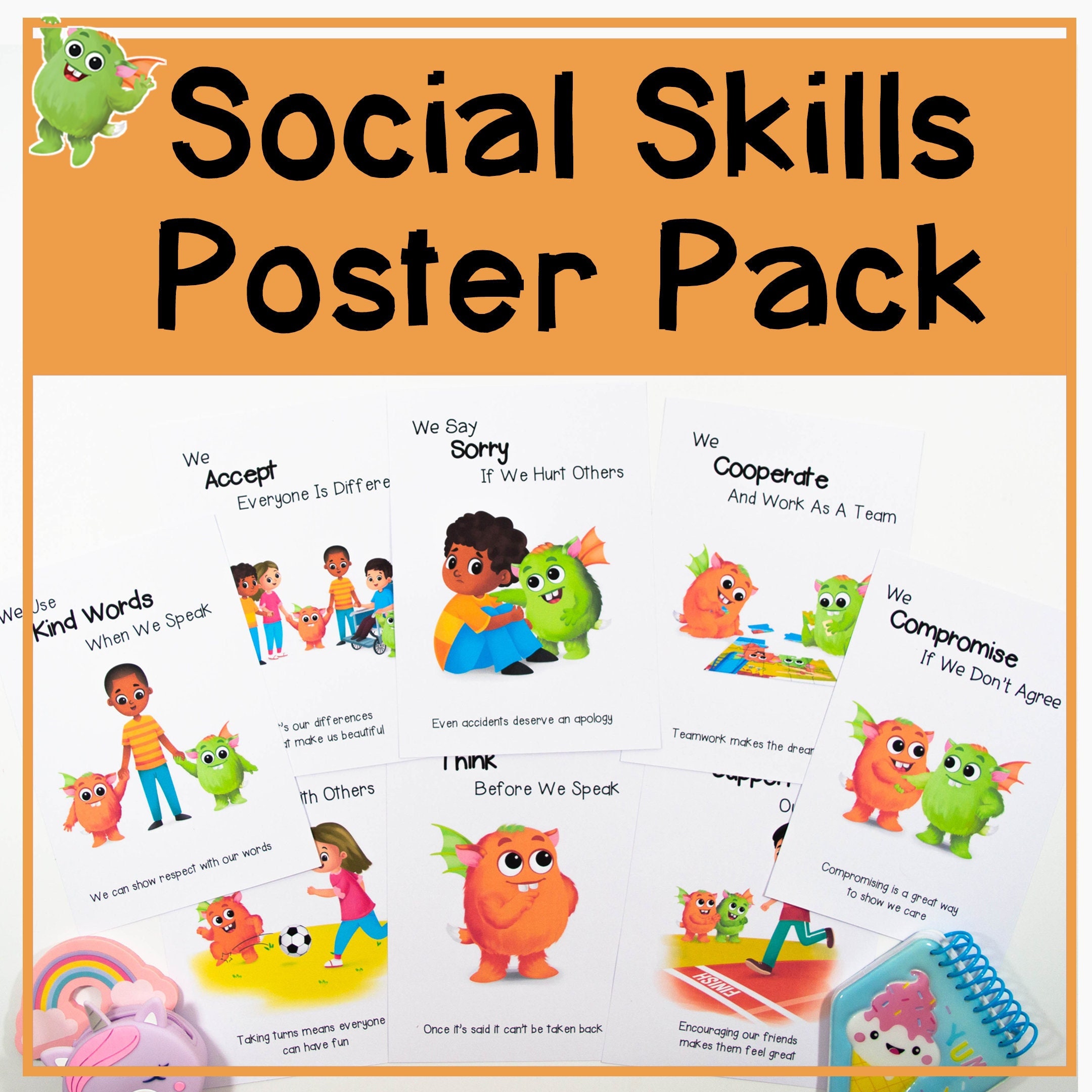 Social Skills Poster Pack - Printable Classroom Display for Social ...