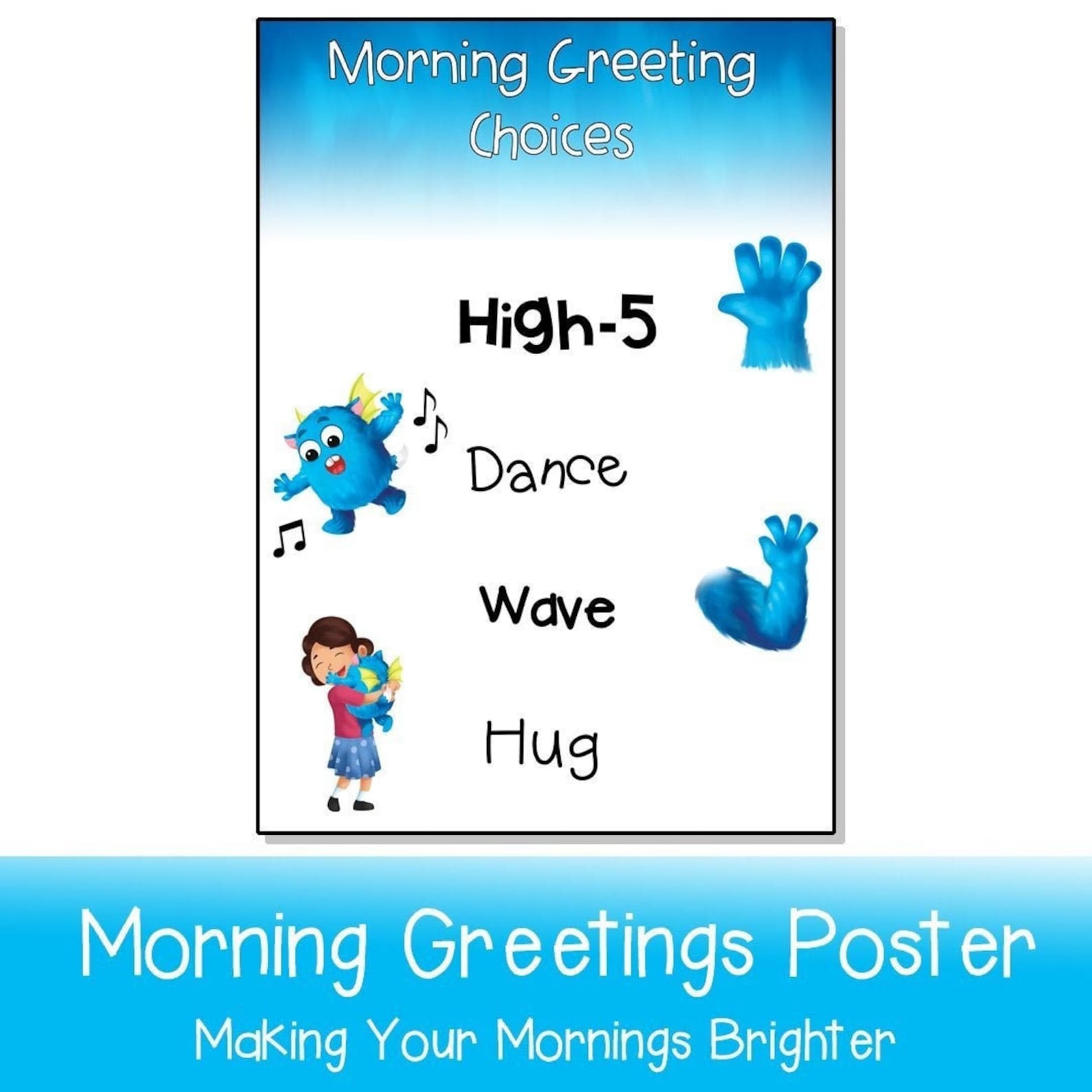 Morning Greetings Posters - Including Socially Distanced Non Contact ...