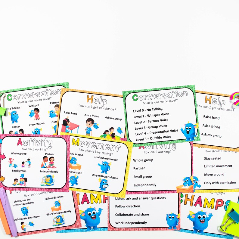 CHAMPS Posters for the Classroom - Upper & Lower Primary - PDF and ...