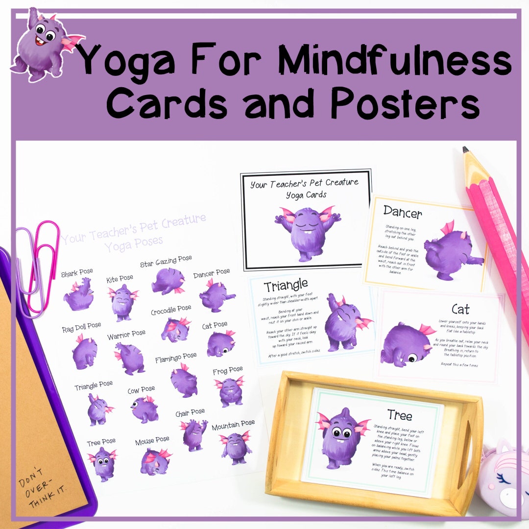 Yoga for Kids Poster, Yoga Cards for Kids, Kids Yoga Cards, Mindfulness ...