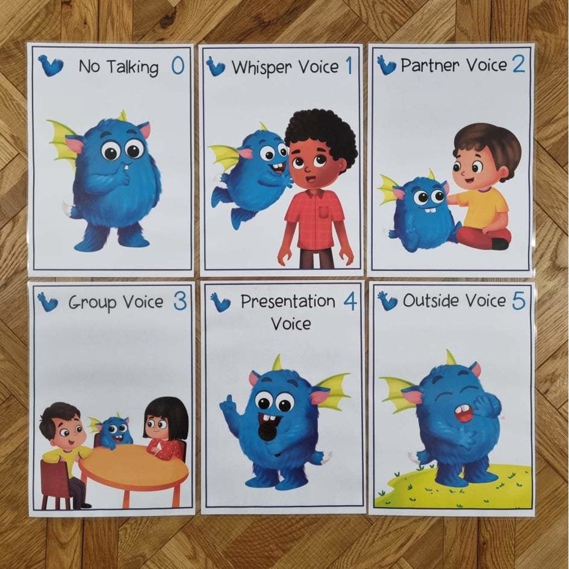 Volume Level Poster Pack - Voice Level Visual Reminder & Management ...