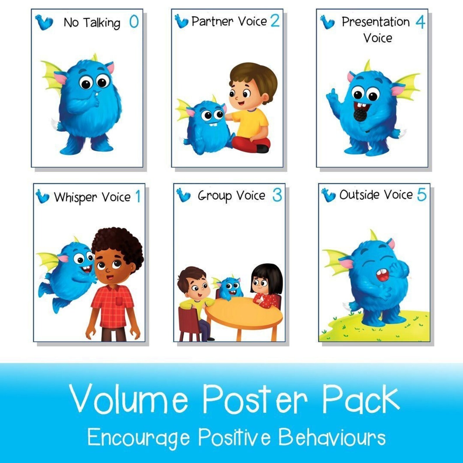 Volume Level Poster Pack Voice Level Visual Reminder & Management Tool ...