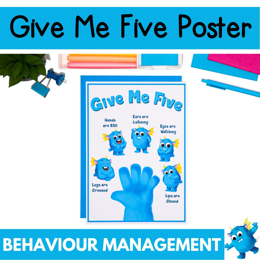 Give Me Five Poster (give Me 5) for Classroom Behaviour Management - Etsy