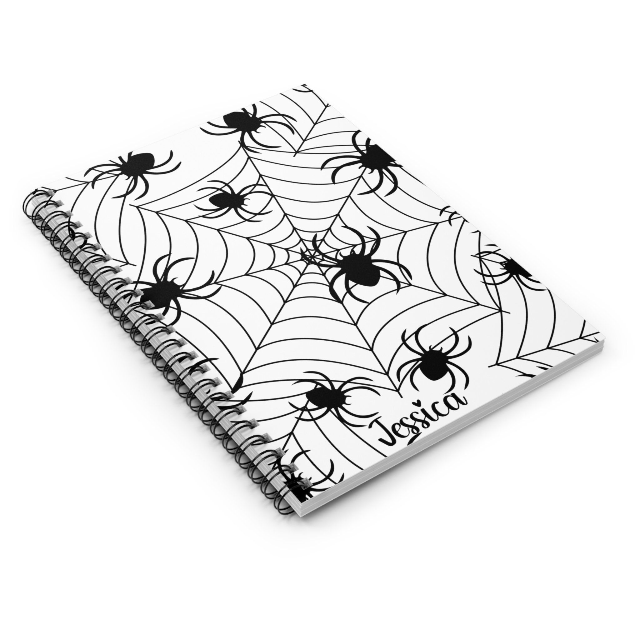 Creepy Spiders Personalized Spiral Notebook With Document - Etsy