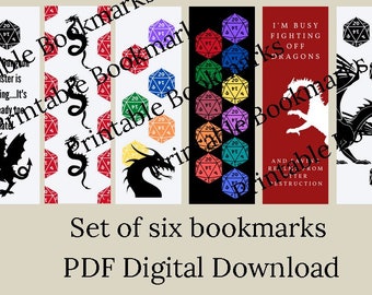 Dnd Themed Bookmark - Etsy
