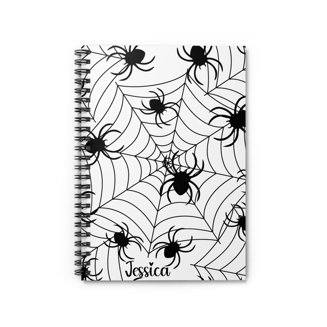 Creepy Spiders Personalized Spiral Notebook With Document - Etsy