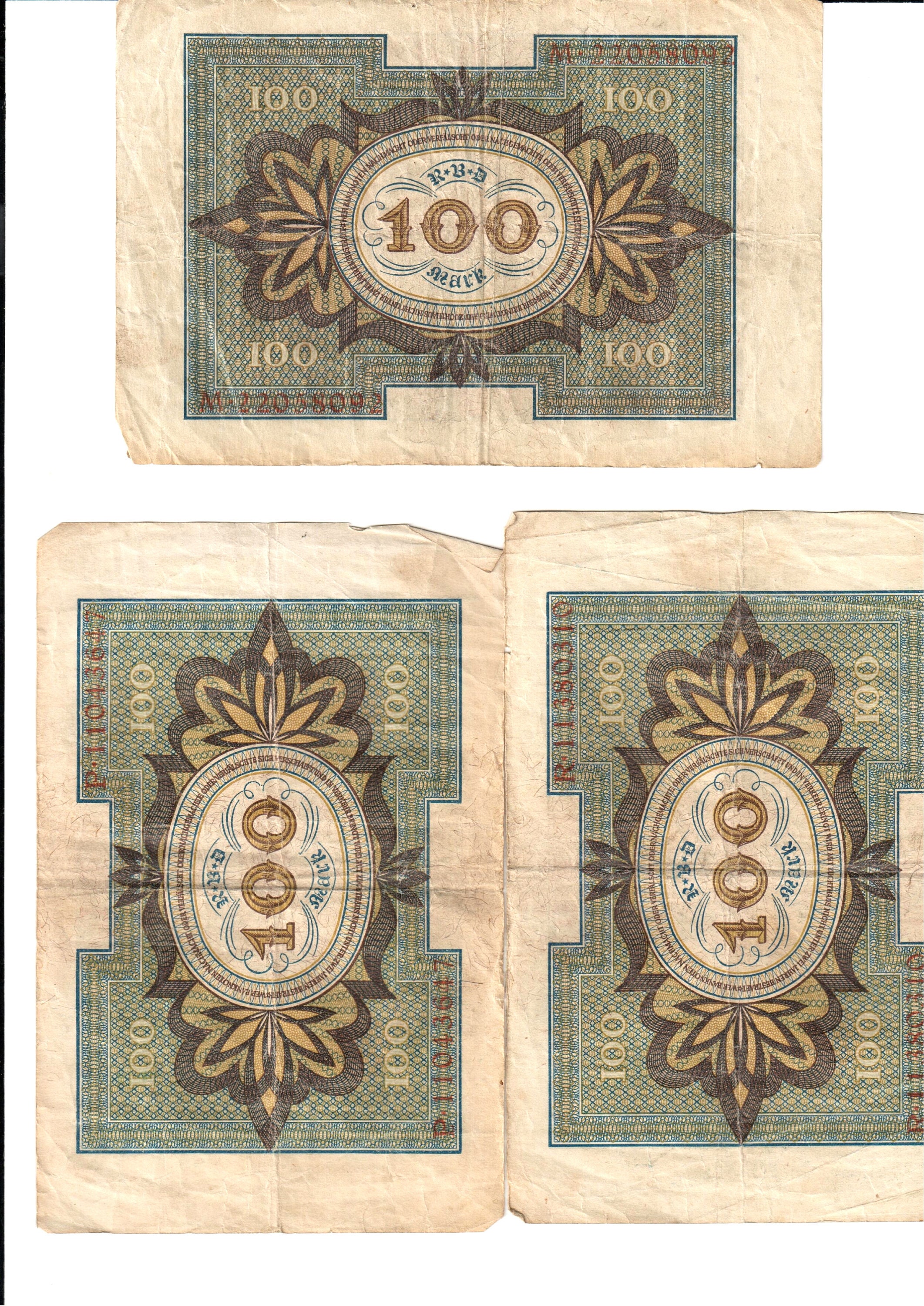 1920 German Bank Note X 3 - Etsy UK