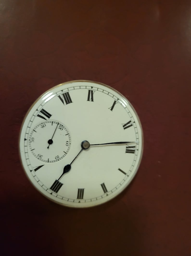 1959 Warranted (ENGLISH) Pocket Watch Dial and Movement - Spares or ...