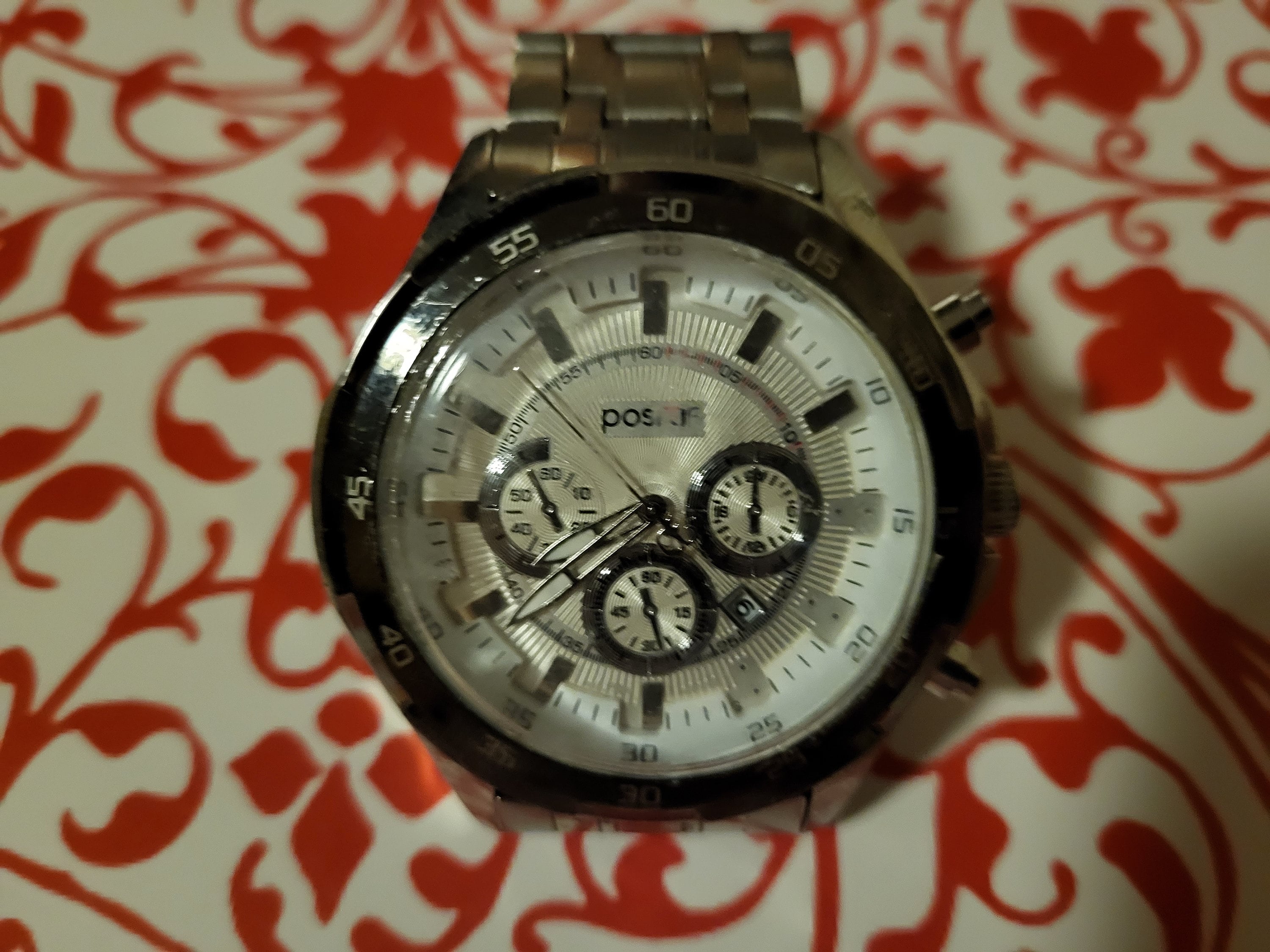 Rare Find 1990's Positif QUARTZ Men's Wrist Watch Original Banding ...