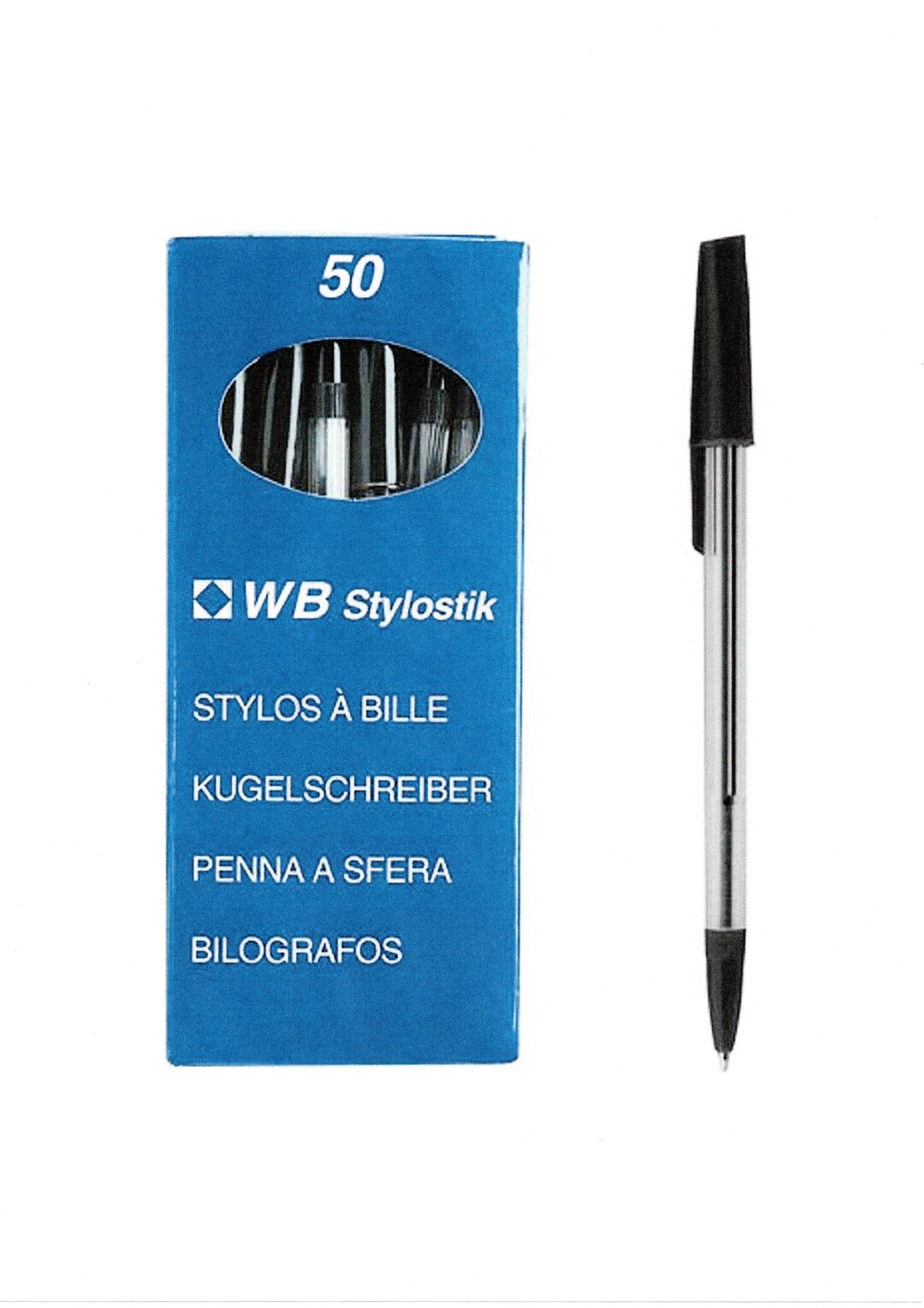 WB Stylostik Medium Ballpoint Pen - Colour Black X 50 per Pack - Etsy UK