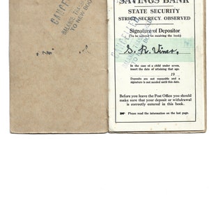 Rare Find Original WWII Post Office Savings Bank Book - Etsy UK