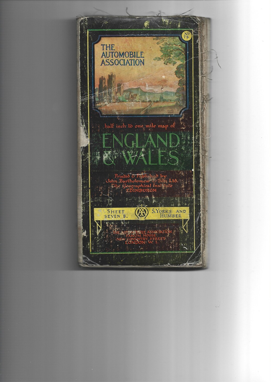 Extremely Rare 1940's Map of England and Wales Sheet Seven B South ...