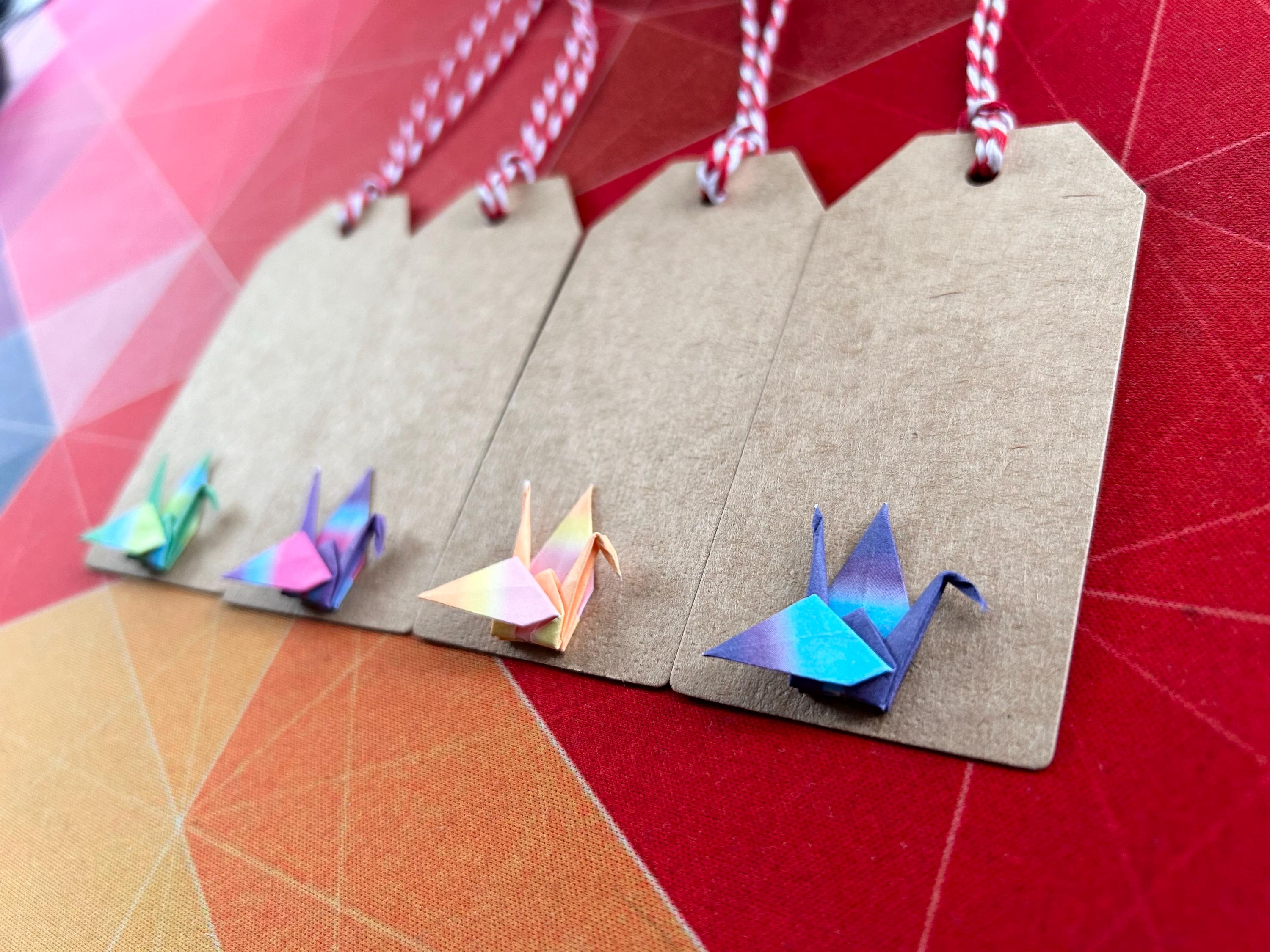Origami Crane Gift Tags, Origami Cranes, Handmade Gift Tags, Original ...