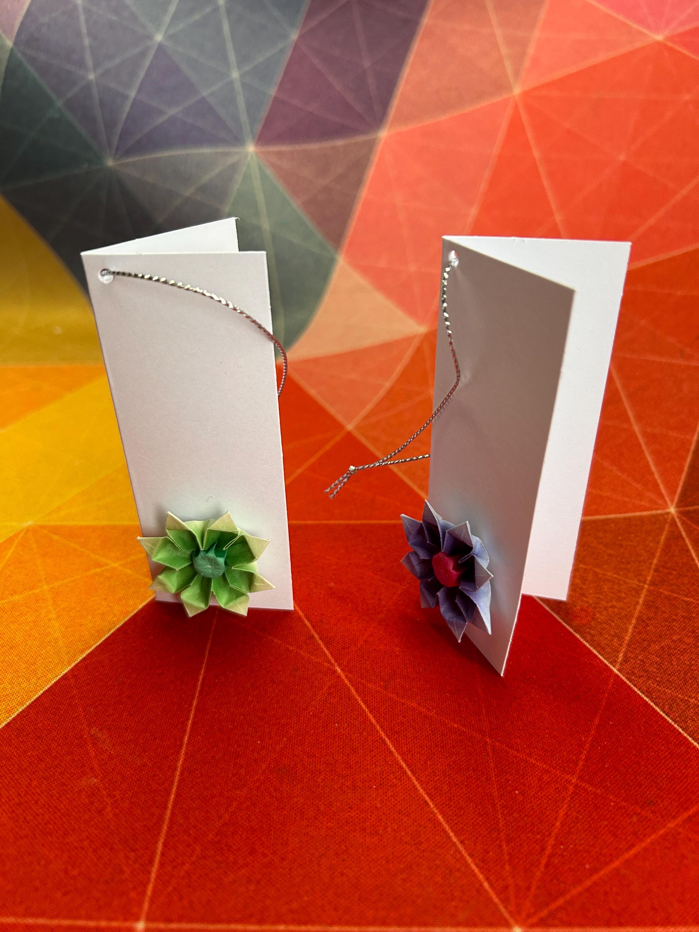 10 Origami Flower Gift Tags, Unique Handcrafted Gift Tags Handmade Gift ...