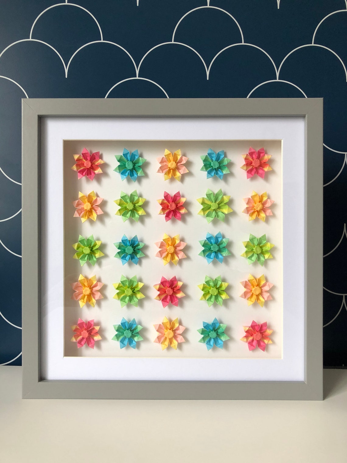 Origami Wall Art, Origami Flowers, Valentine's Day Gift, Origami Gift ...