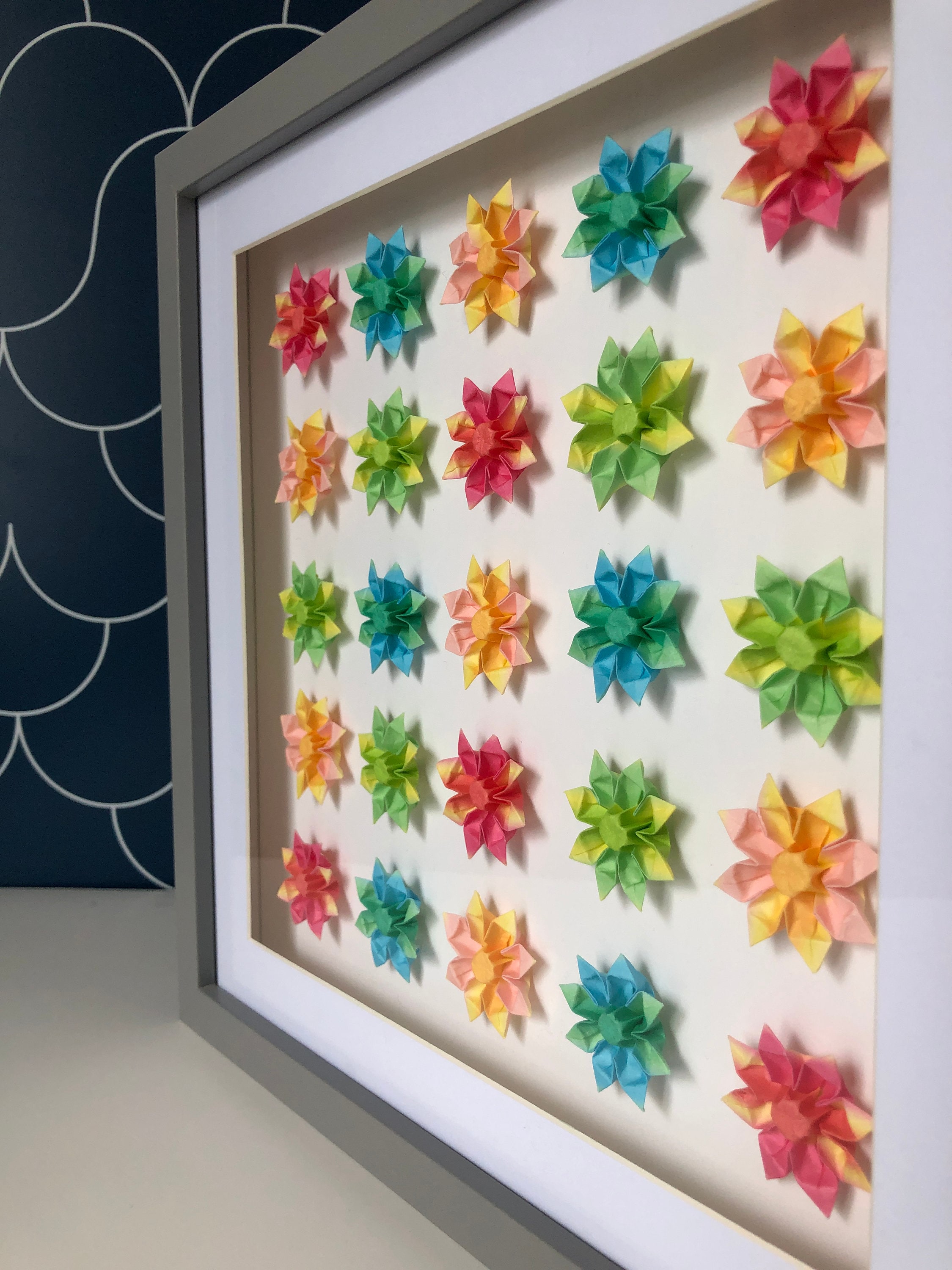 Origami Wall Art, Origami Flowers, Valentine's Day Gift, Unique Gift ...