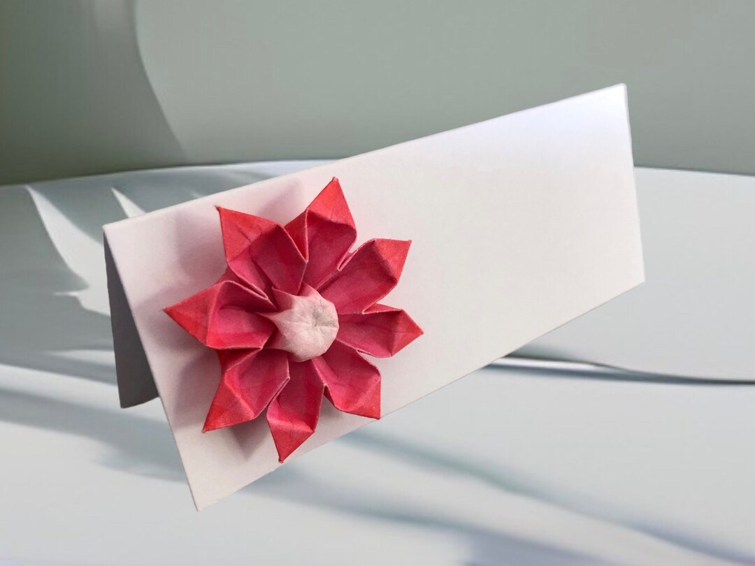 Origami Flower Place Cards, Blank Place Cards, Wedding Place Cards ...