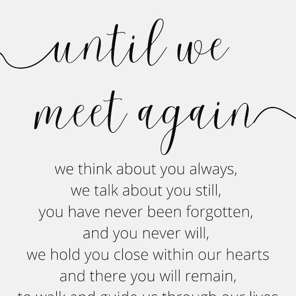 Until We Meet Again Svg - Etsy