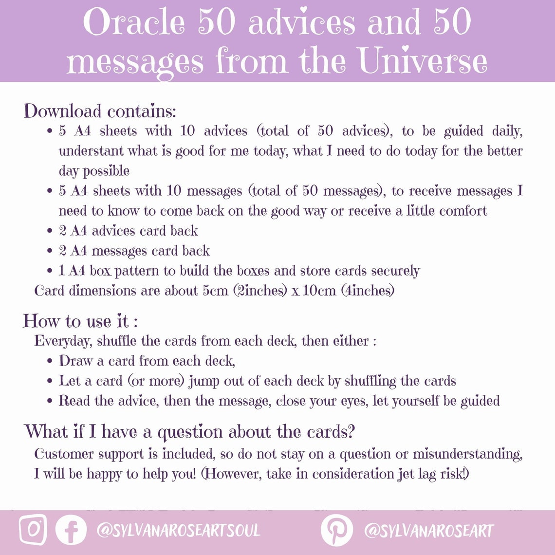 Printable Oracle Deck 100 Oracle Cards Printable Oracles - Etsy