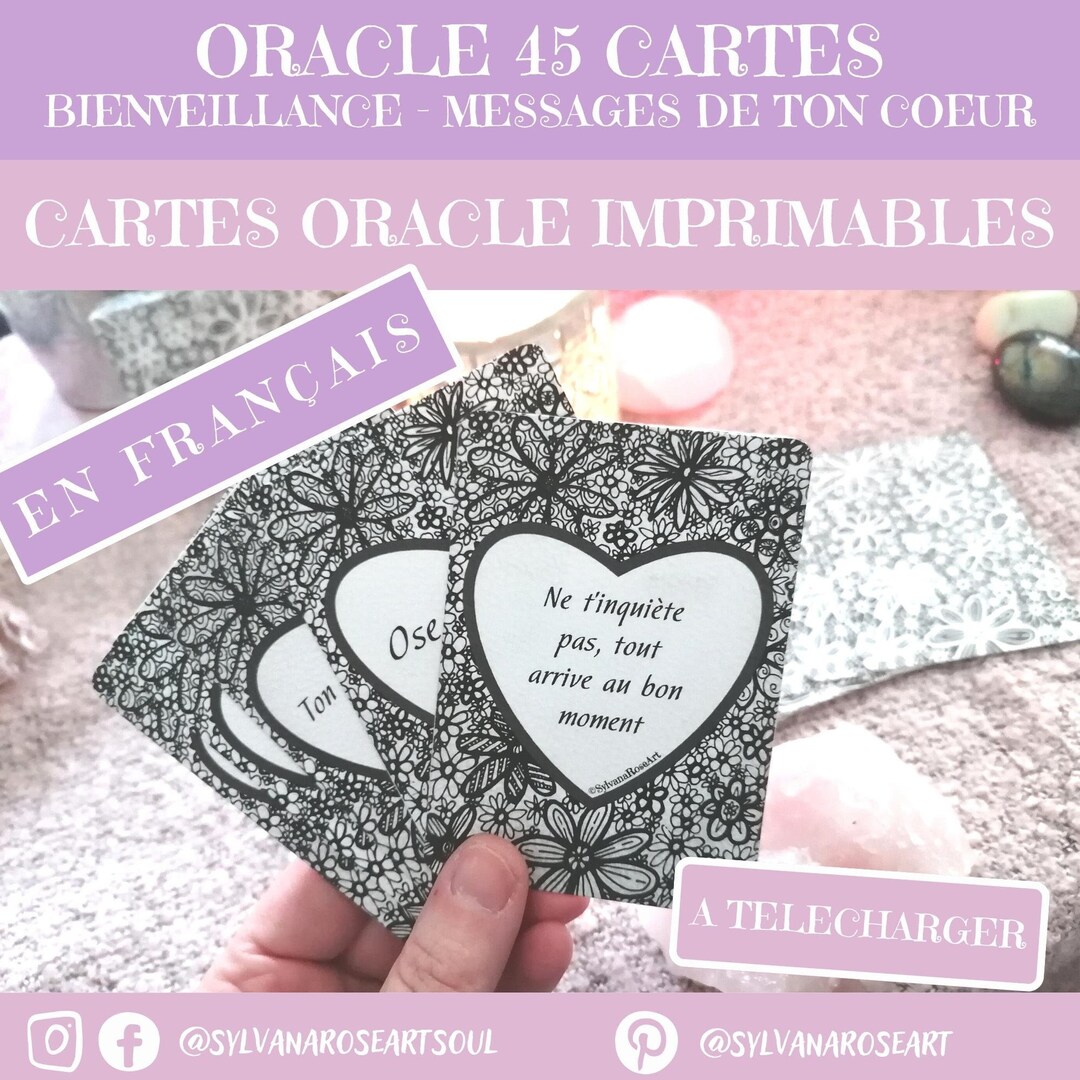 FRENCH PRINTABLE ORACLE Deck 45 Oracle Cards Printable - Etsy