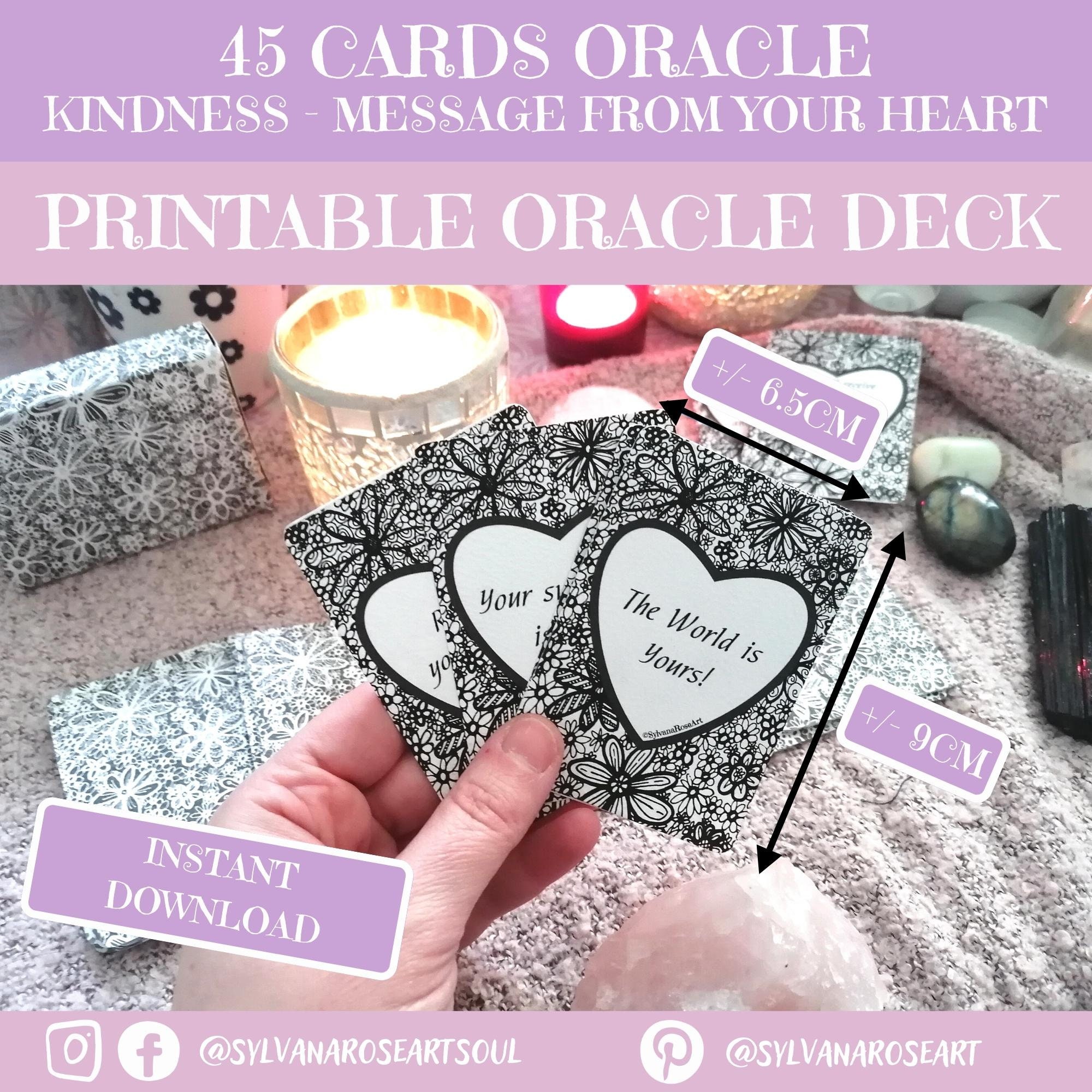 Printable Oracle Deck 45 Oracle Cards Printable Oracles Kindness Oracle ...