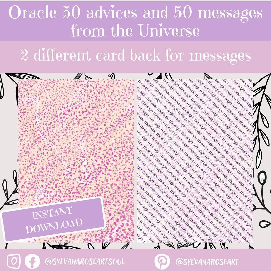 Printable Oracle Deck 100 Oracle Cards Printable Oracles - Etsy