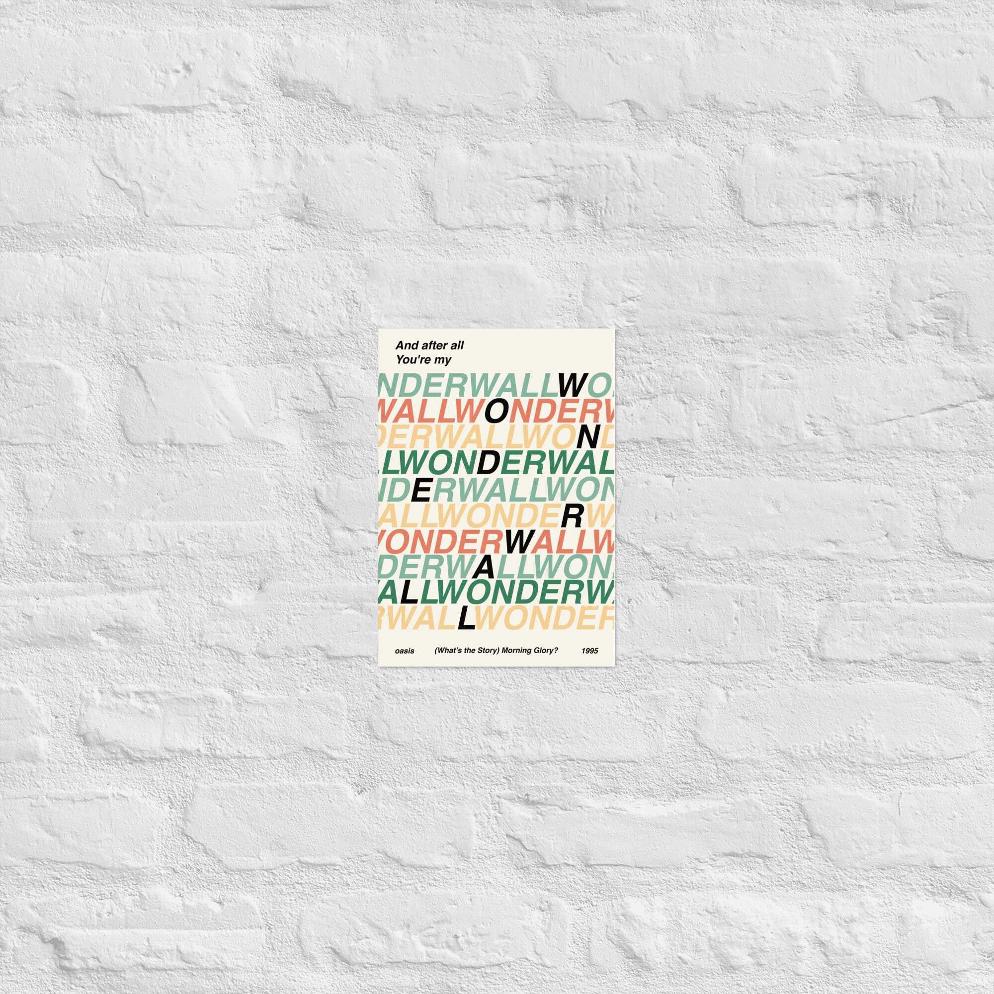 Oasis Wonderwall Poster - Etsy