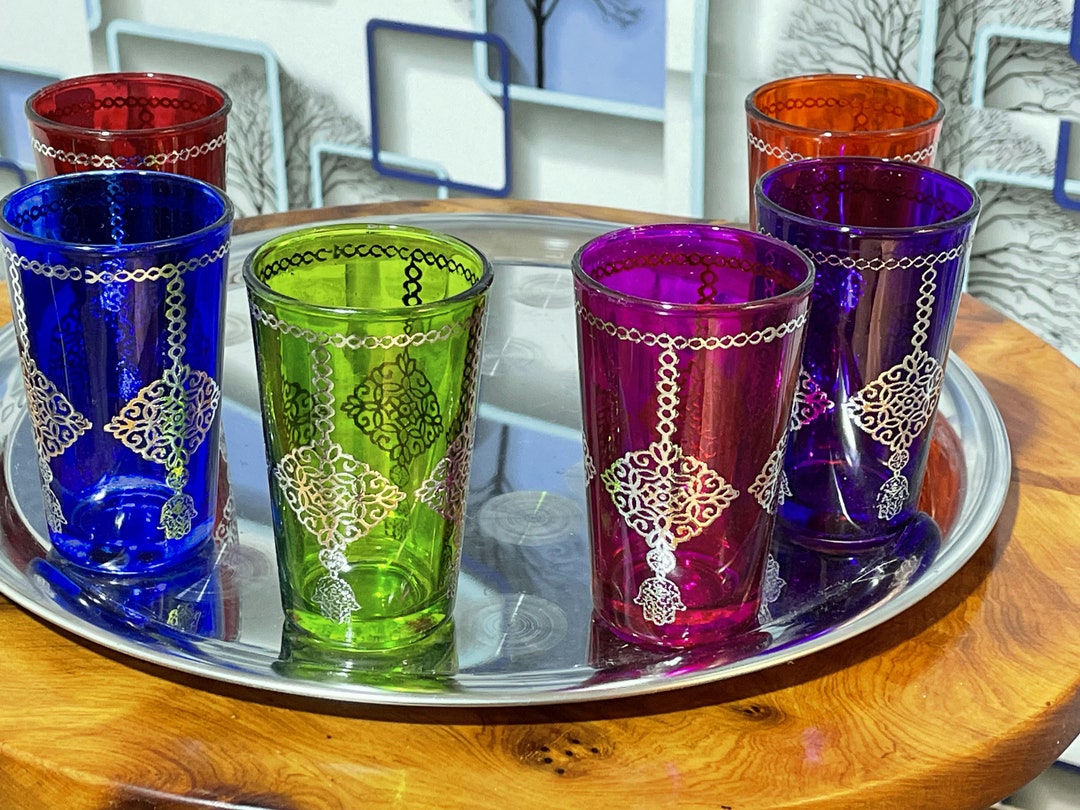 Moroccan Tea Glasses, Vintage Moroccan Tea, Luxury Artisan Cup ,set of ...