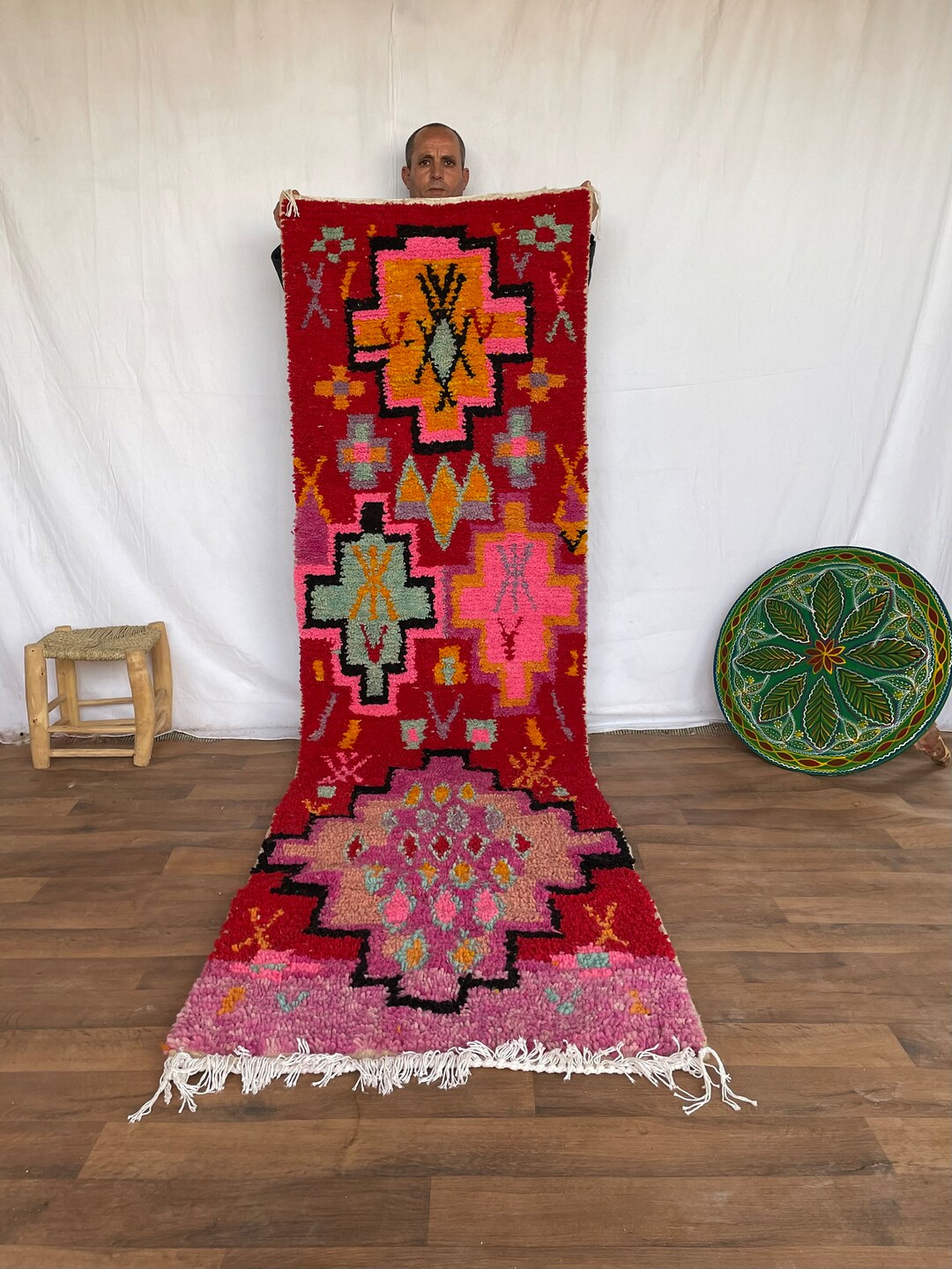 Custom Berber Runner Rug: Handwoven Moroccan Wool Rug - Etsy