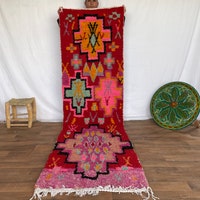 Colorful Boho Runner, Cotton Jute Multicolor Runner, Stairway/hallway ...