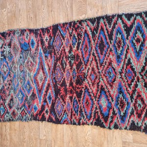 3x6 Ft, Vintage Rug Runner, Area Rug Checkered, Traditional Home, Floor ...