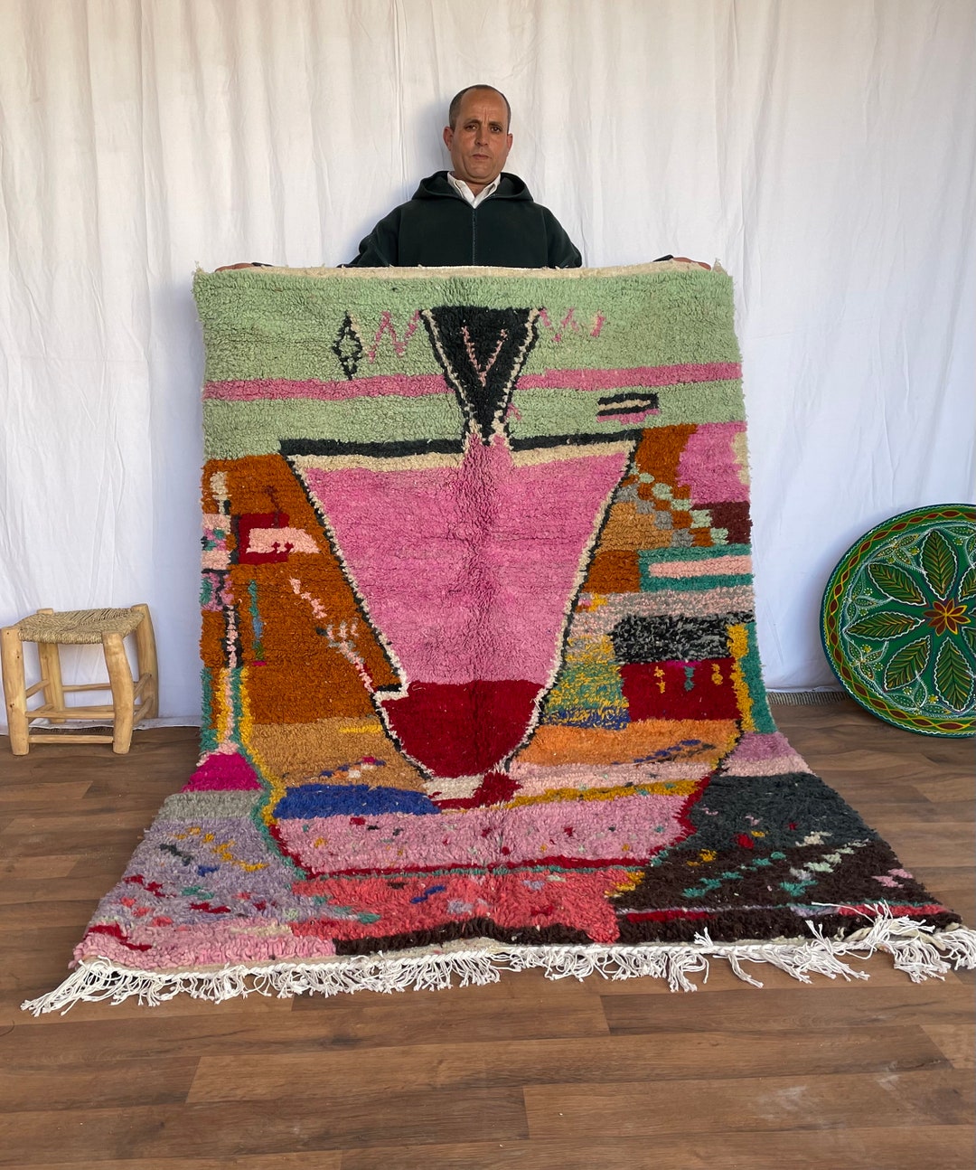 Color Moroccan Rugs -personalized Berber Rugs- Bohemian and Abstract ...