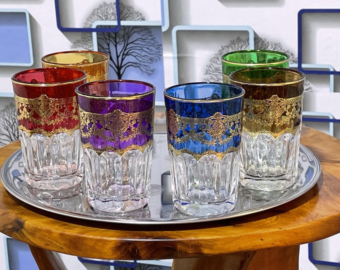 Moroccan Glassware, Beldi Glasses 6 Cups or 12 Cups , Recycled ...