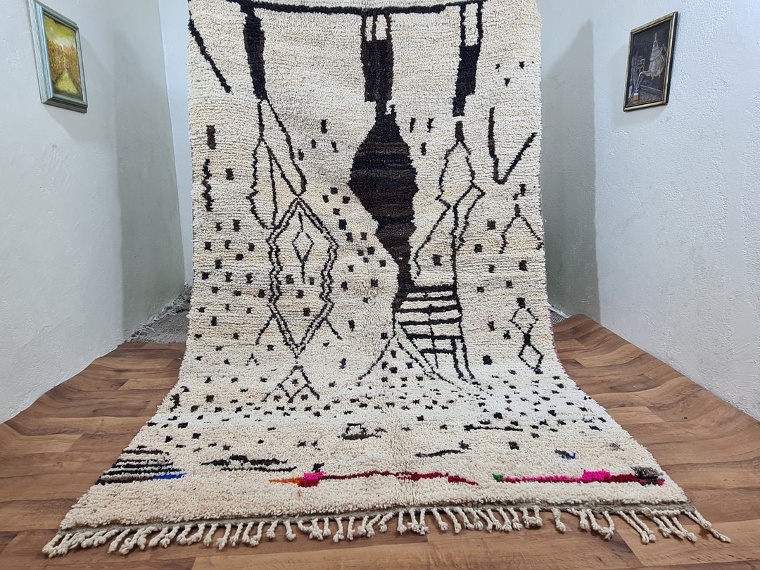 Tapis Berbère Marocain - Tapis Beni Ourain -moroccan Handmade Rug ...