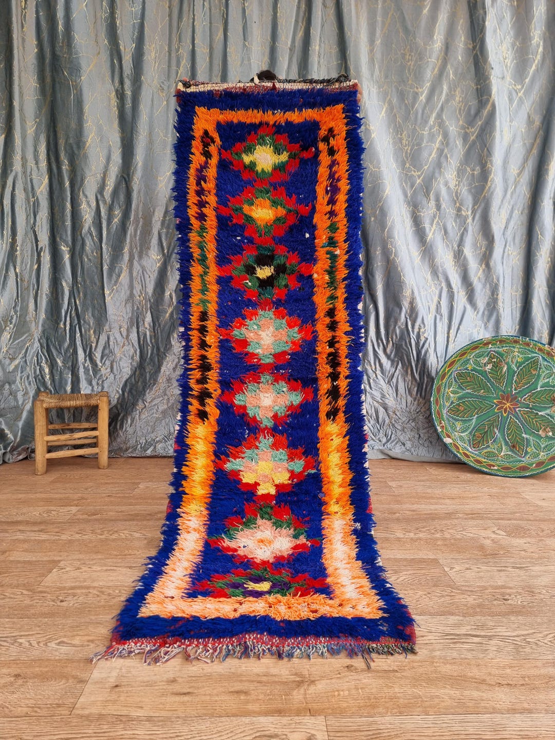 Vintage Berber Runner Rug: Handwoven Moroccan Azilal Rug (1x6 Ft) - Etsy