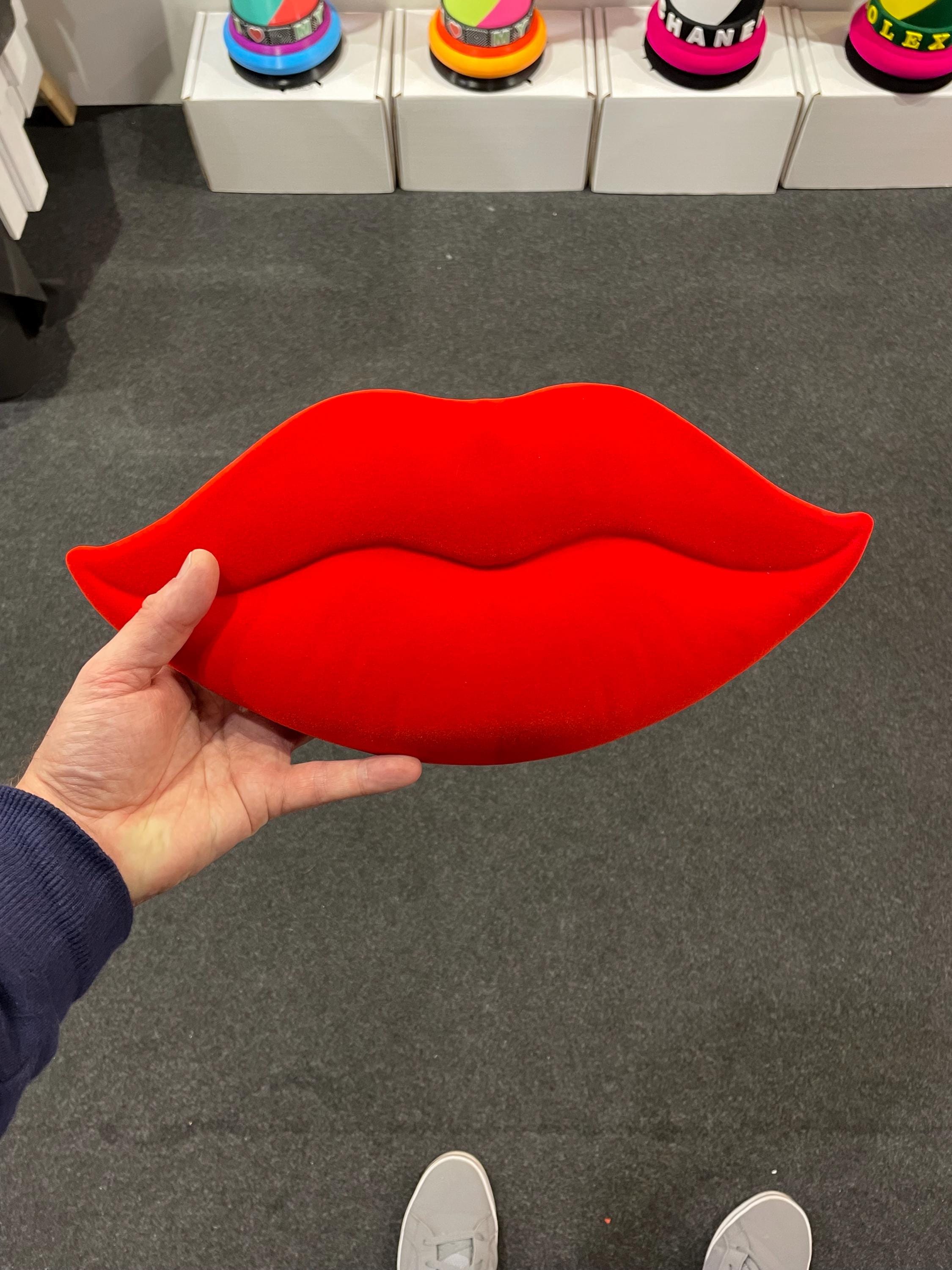 Pop Art - Wall Art, 3D Sculptures, "velvet", Modern Art, GIANT LIPS ...