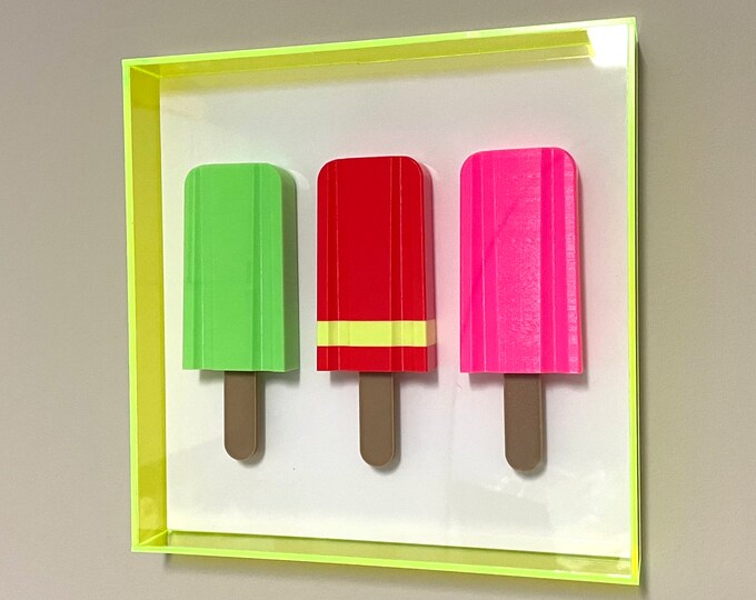 Pop Art Popsicle Wall Art Popsicle 3D Sculptures Modern - Etsy